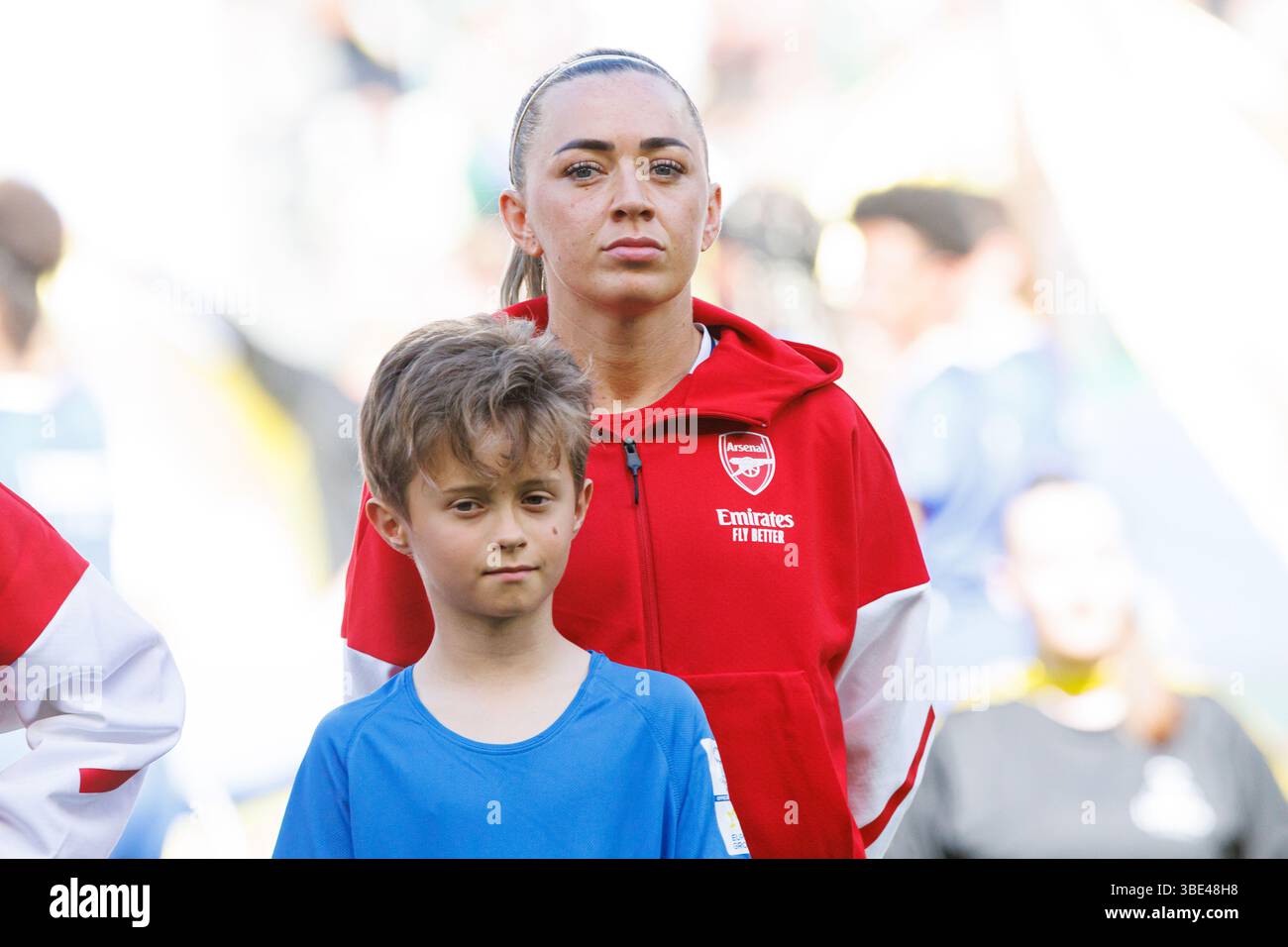 Katie McCabe seen during UEFA Womens Champions League 2025 final game ...