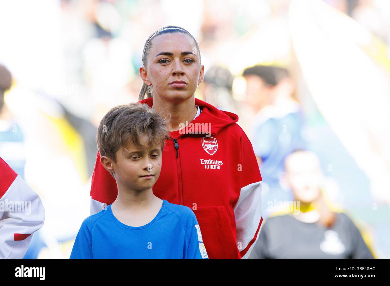 Katie McCabe seen during UEFA Womens Champions League 2025 final game ...