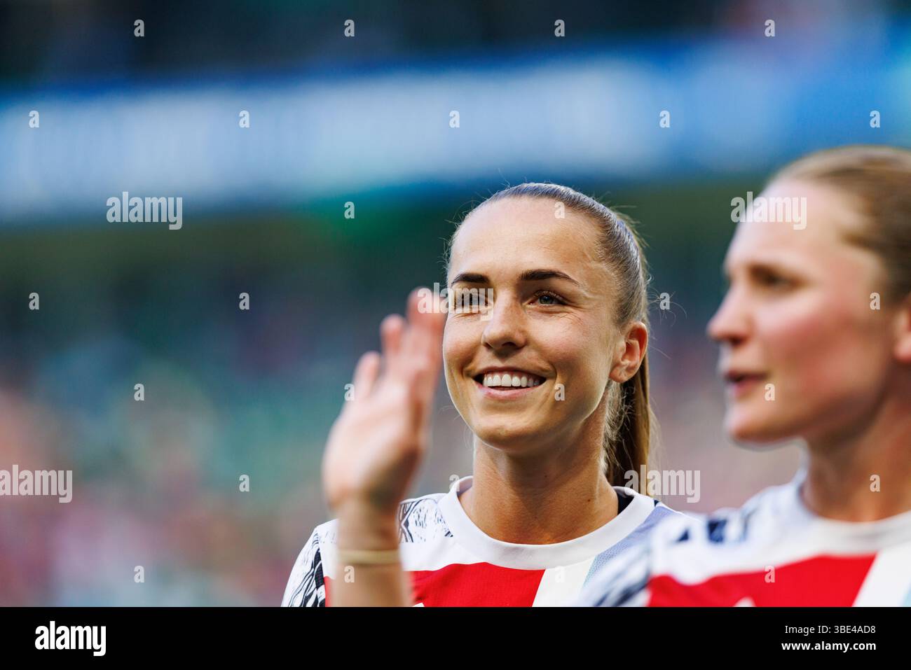 Bethany Mead seen during UEFA Womens Champions League 2025 final game ...