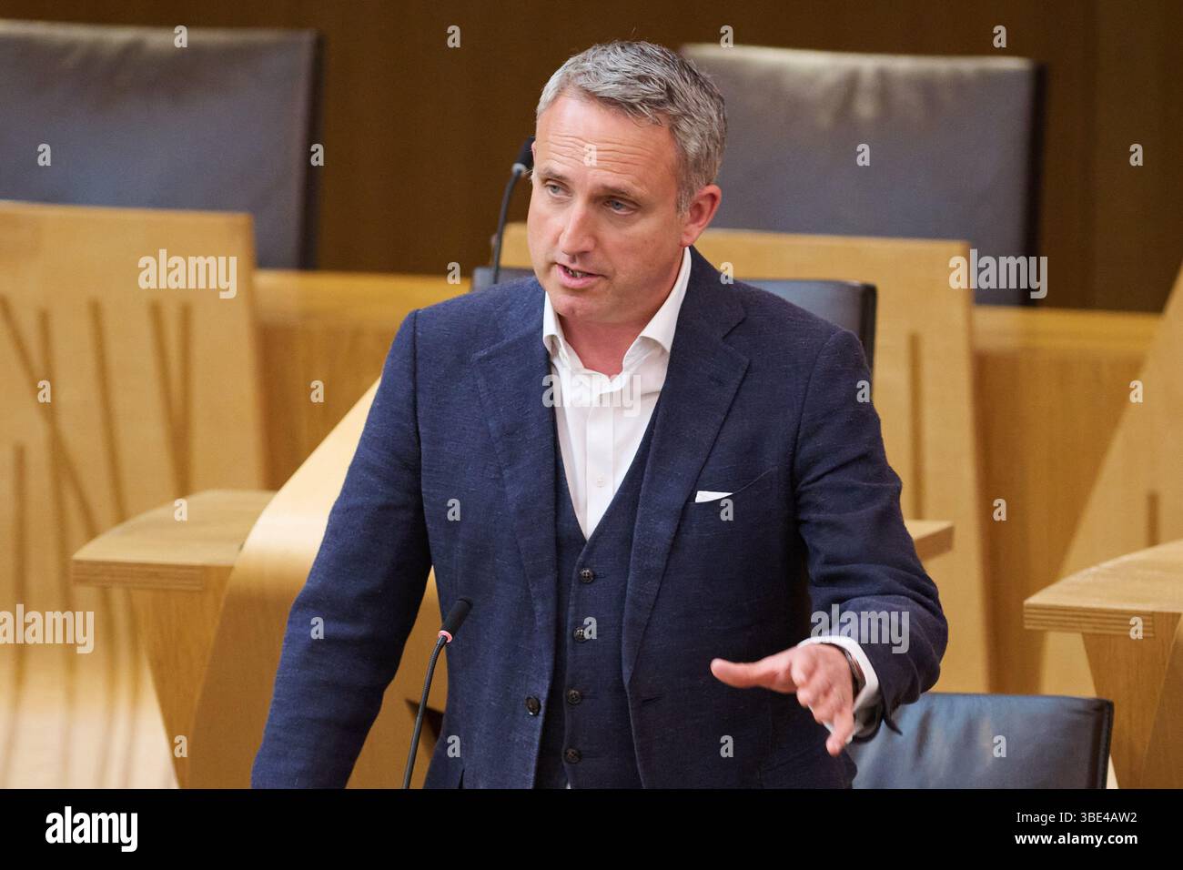 Edinburgh Scotland, UK 27 May 2025. Alex Cole-Hamilton MSP at the ...