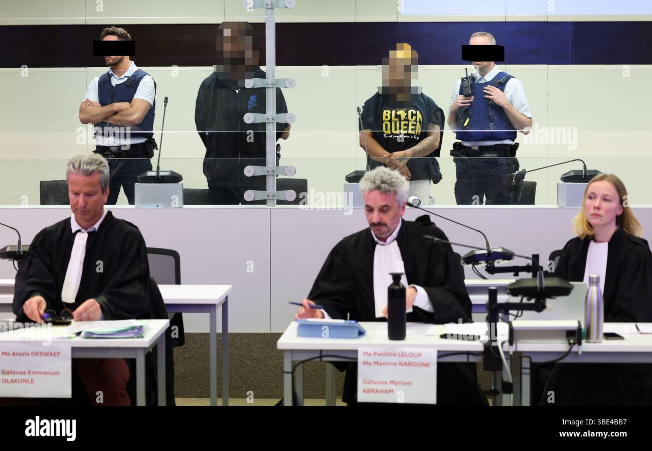 Brussels, Belgium. 27th May, 2025. The accused Emmanuel Olakunle and ...