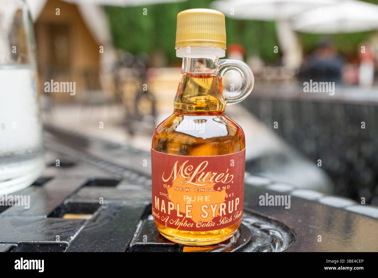 United States. 04th Aug, 2024. Close-up of small container of McClure's ...