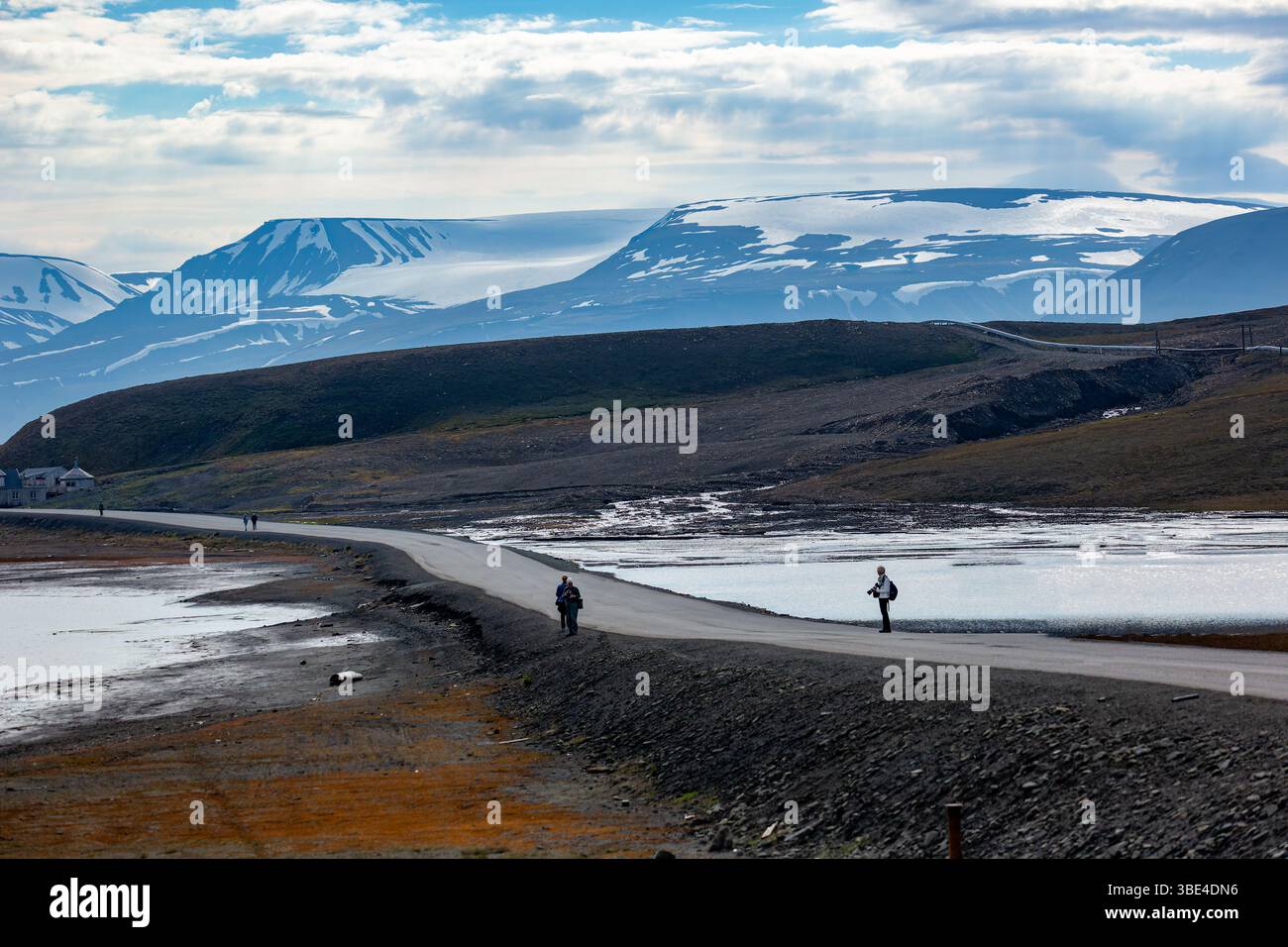 Summer landscape in Spitsbergen Island, Svalbard, Norway Stock Photo ...