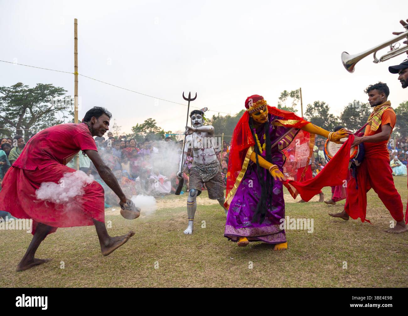 Lord Shiva and Parvati during Charak Puja hindu festival, Sylhet Division, Kamalganj, Bangladesh ...