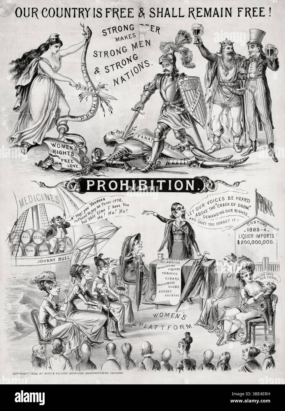 An anti-prohibition poster from teh 1880s in the USA. Between 1920 and ...