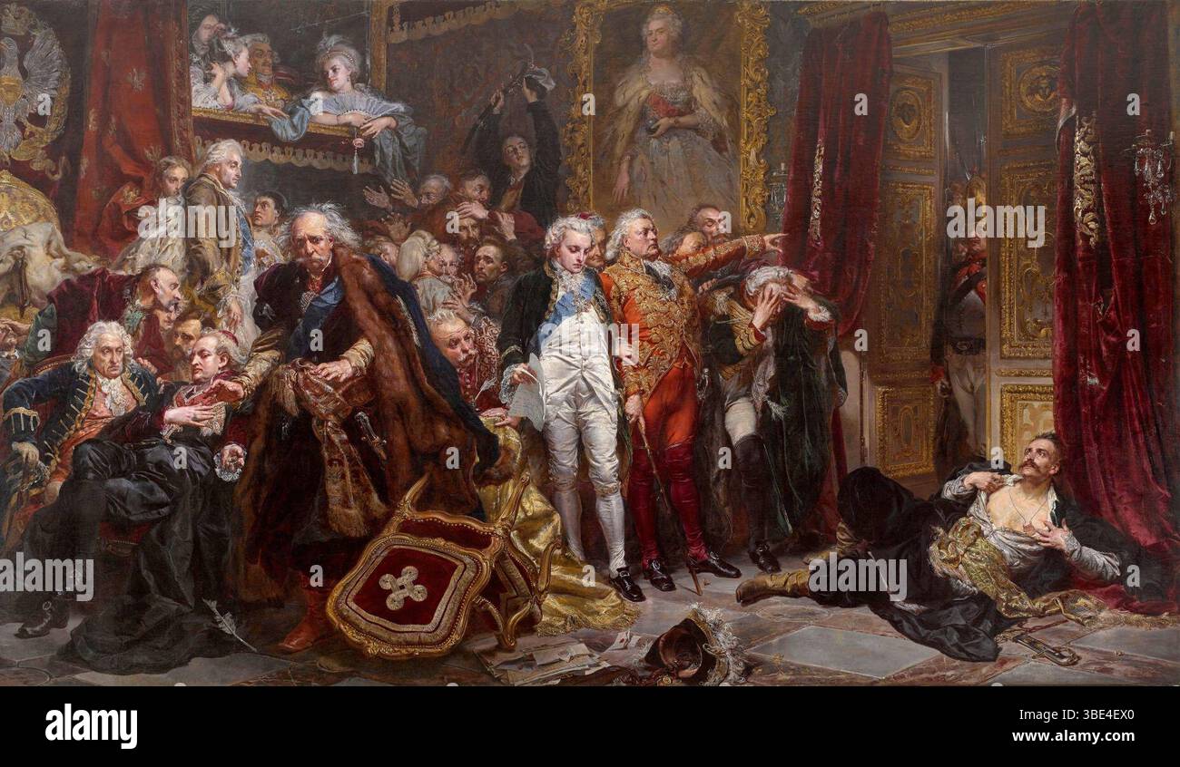 Jan Matejko - Rejtan. Upadek Polski Stock Photo - Alamy