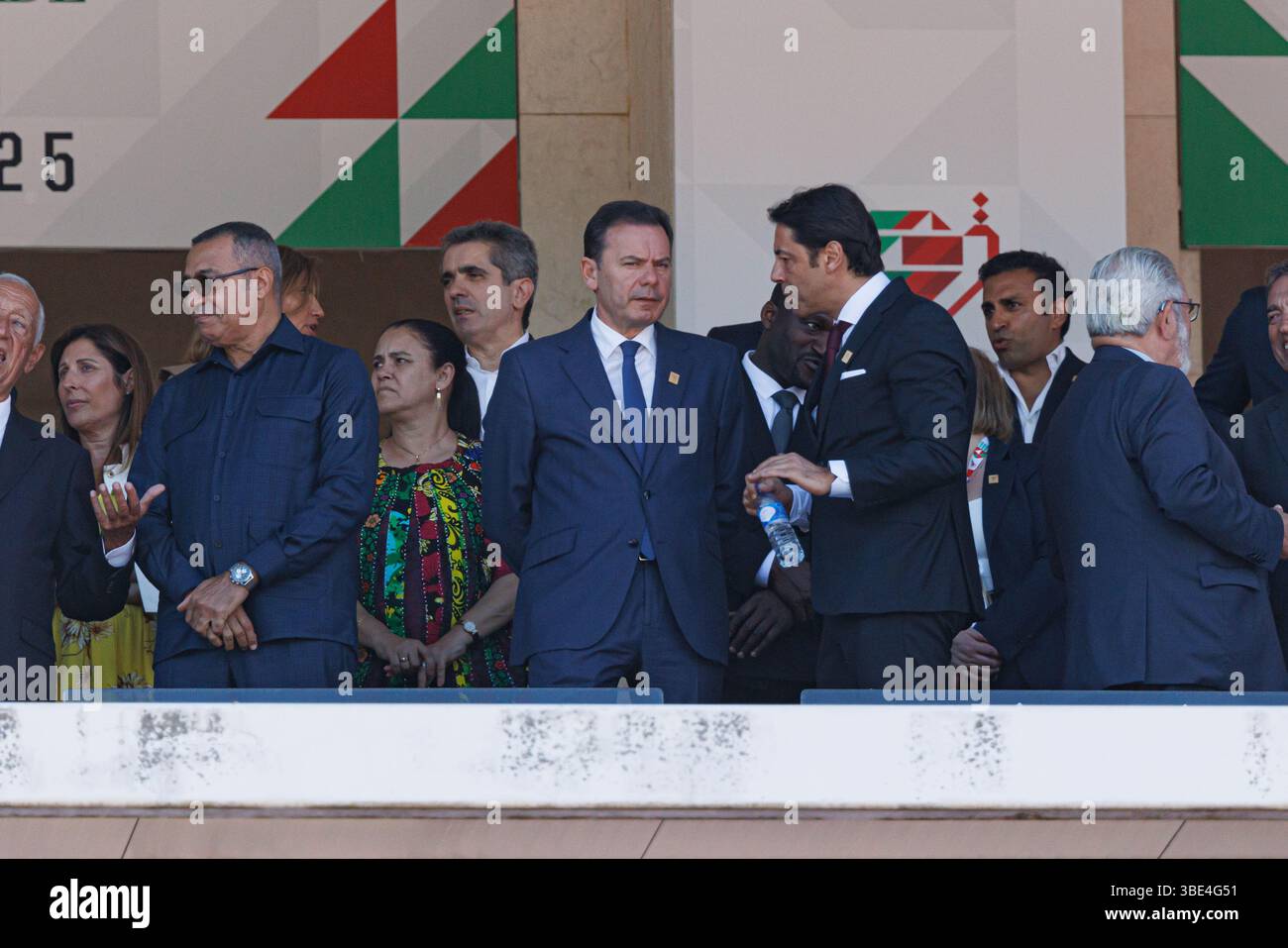 Luis Montenegro and Rui Costa seen during Taca de Portugal 2025 final ...