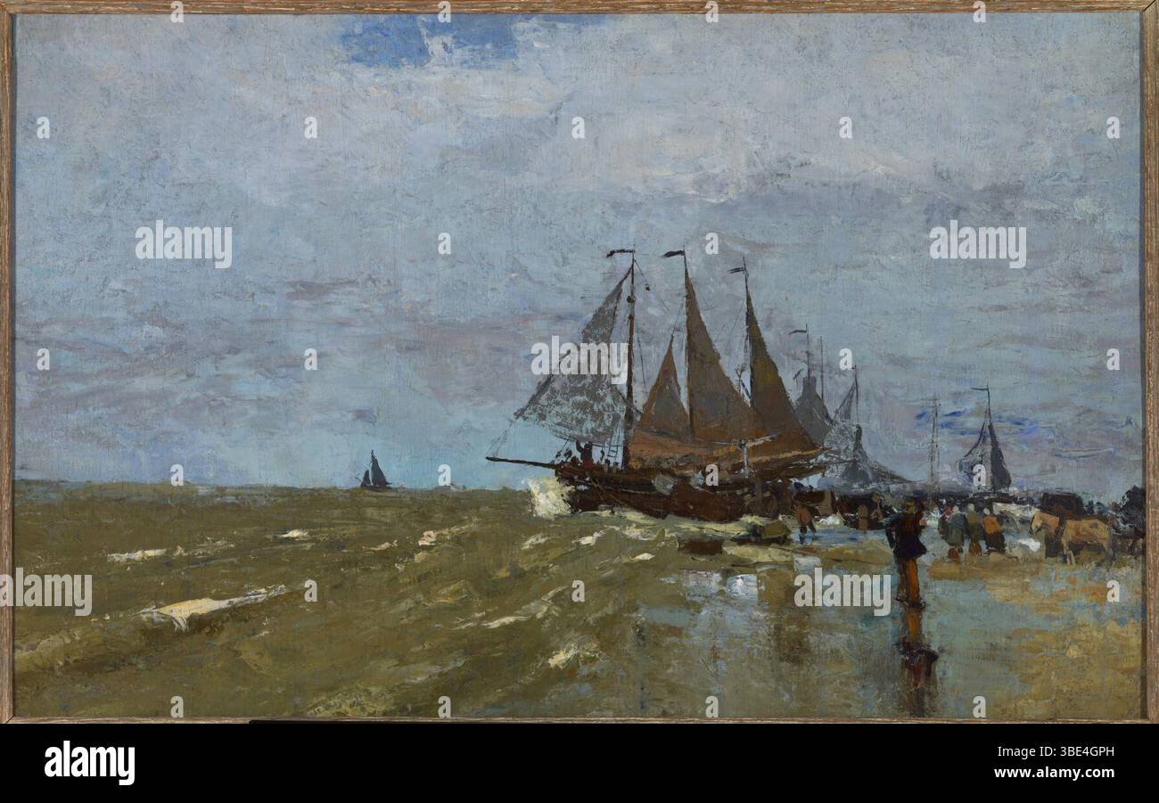 Jan Toorop - Bomschuit op het strand te Katwijk Stock Photo - Alamy