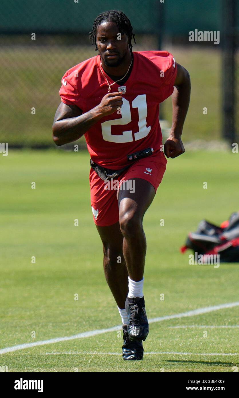 Tampa Bay Buccaneers cornerback Benjamin Morrison runs during an NFL ...