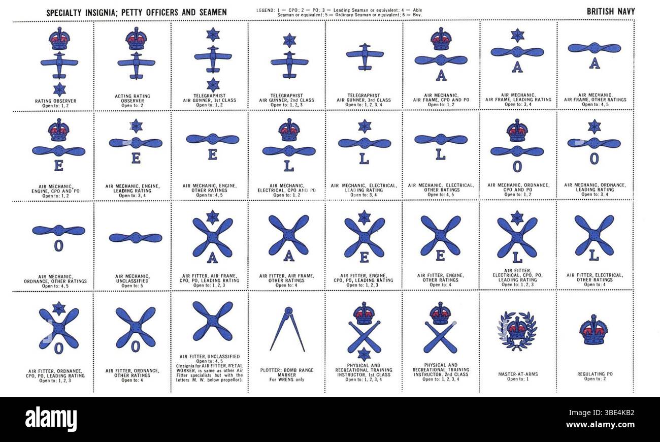 JAN1 Uniforms Insignia Navies of WWII (23) BRITISH NAVY Specialty ...