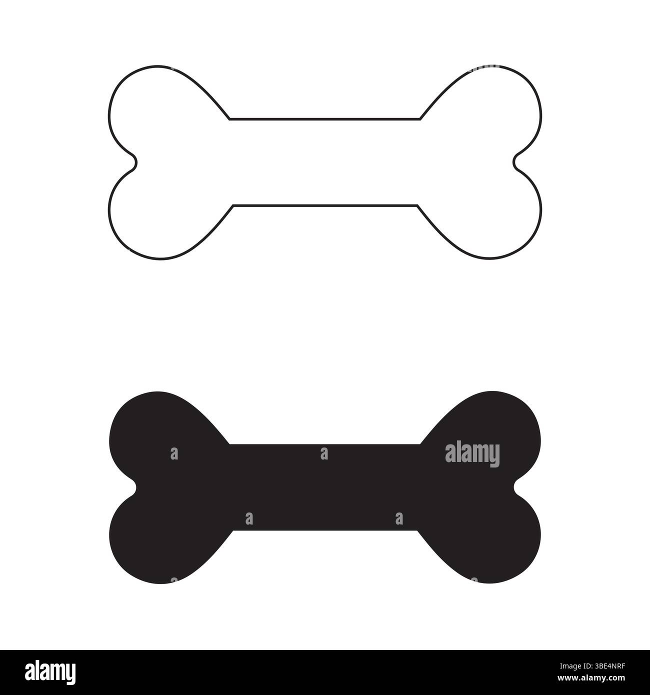 Dog Bone Silhouette Icon Design Stock Vector Image & Art - Alamy