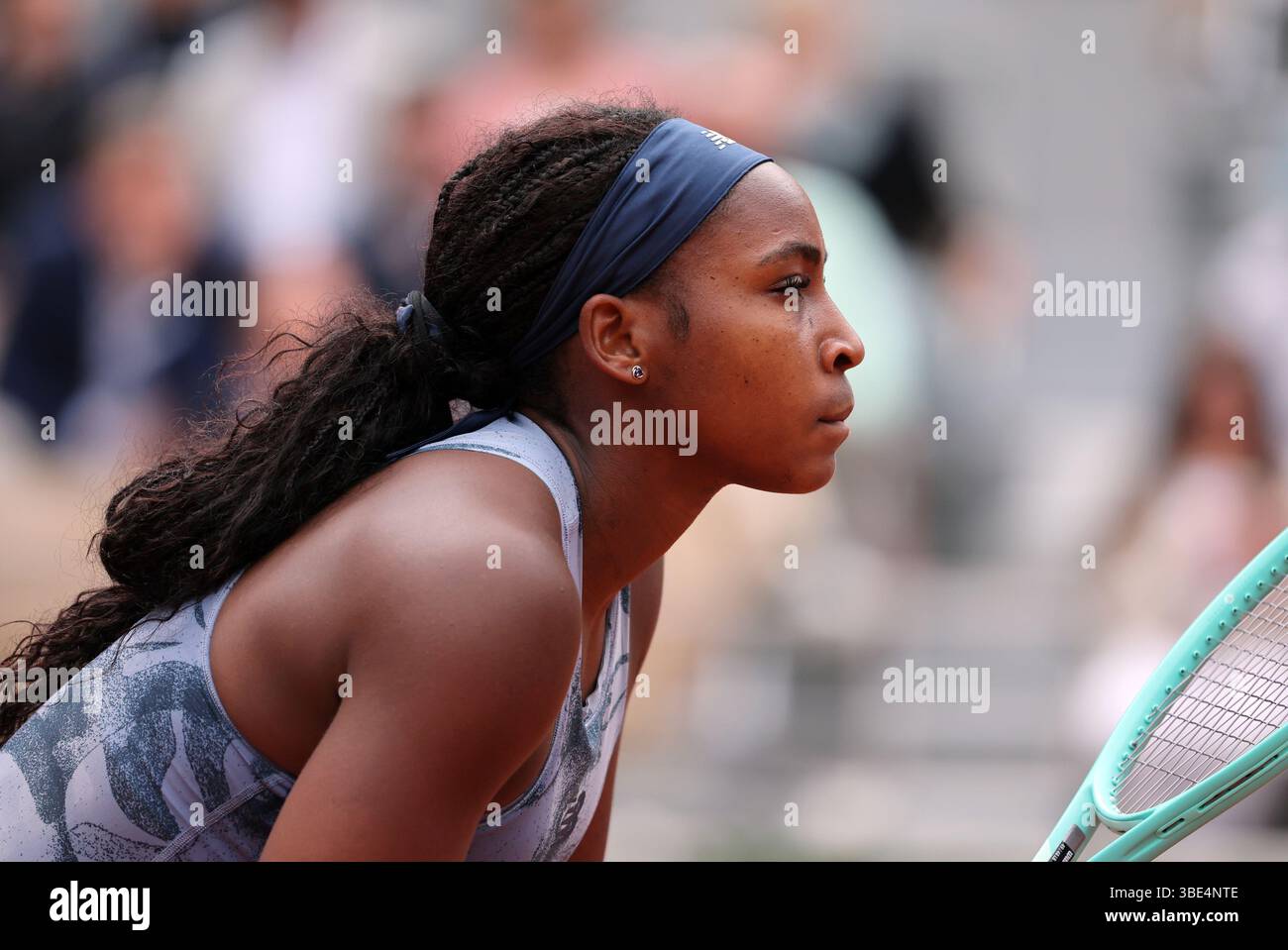 Paris, France. 27th May, 2025. Coco Gauff of the US plays against Olivia Gadecki of Australia ...