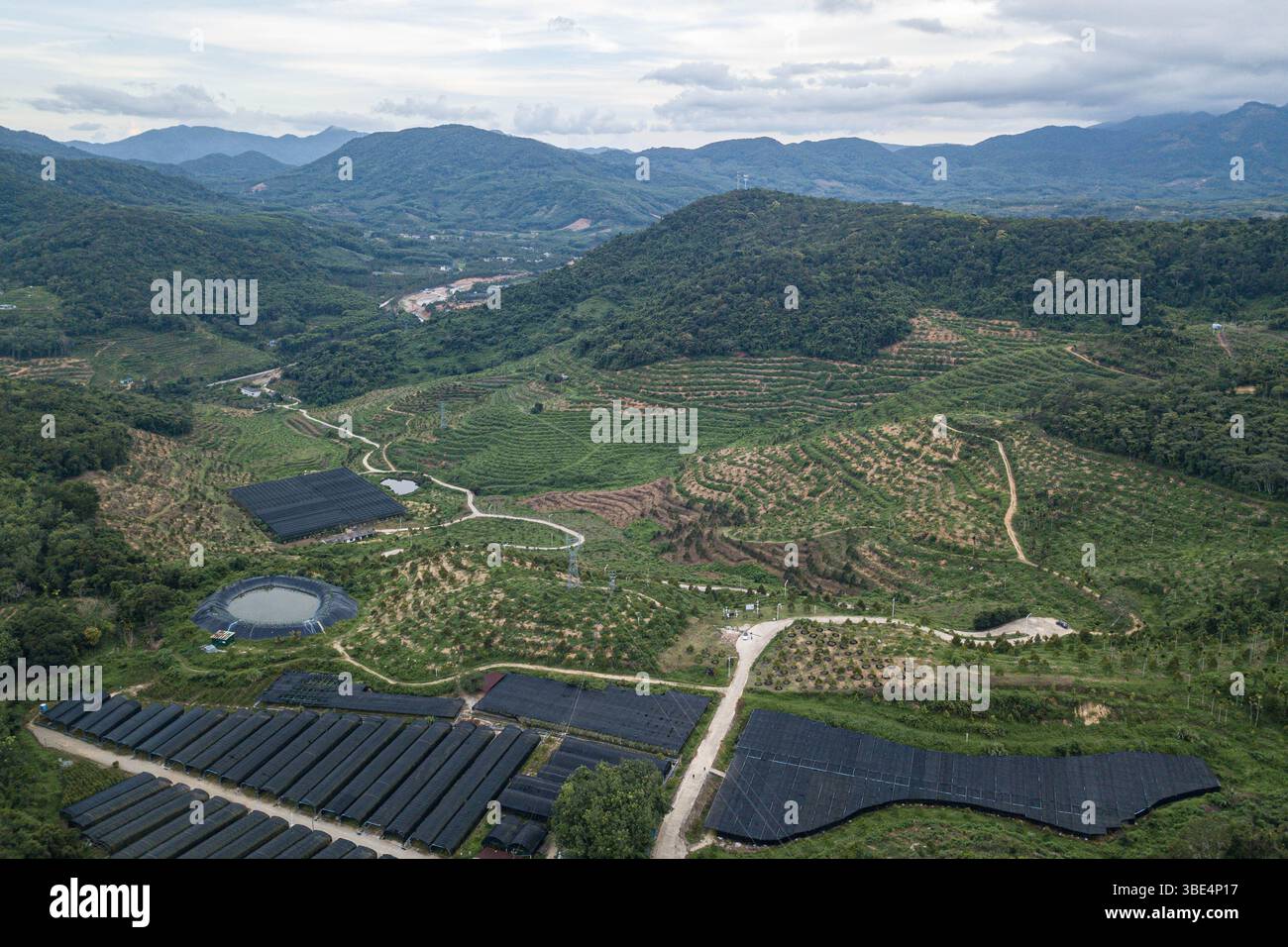 Baoting. 24th May, 2025. An aerial drone photo taken on May 24, 2025 ...
