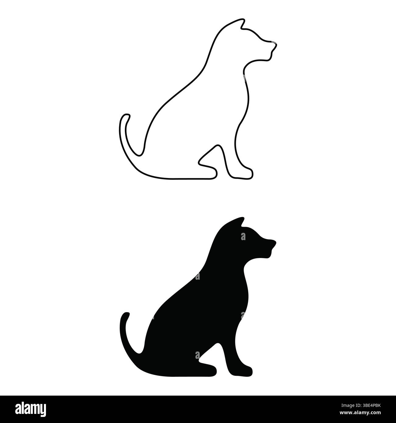 Dog sitting clipart vector hi-res stock photography and images - Alamy