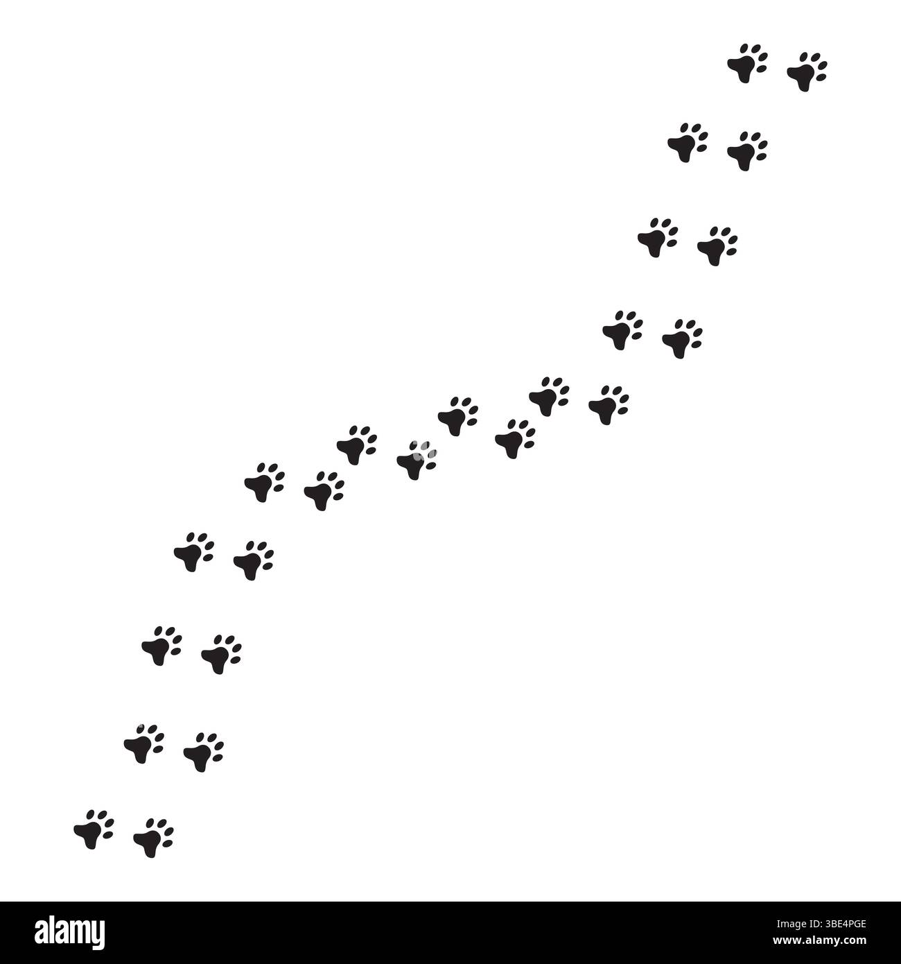 Paw Print Trail Illustration | Pet Paw Path Clipart Design Stock Vector Image & Art - Alamy