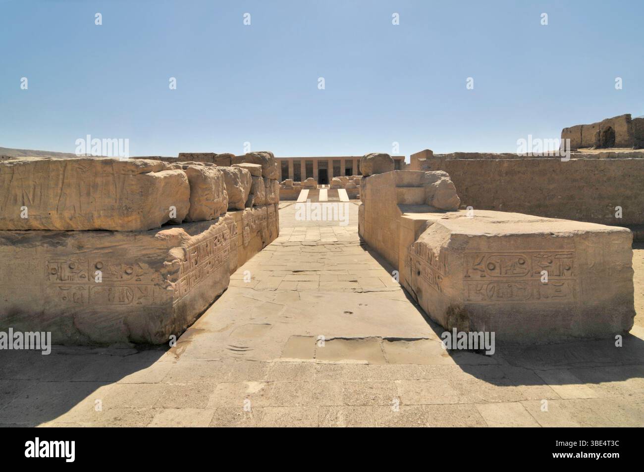 The Temple of Seti I known as the Great Temple of Abydos , Egypt Stock ...