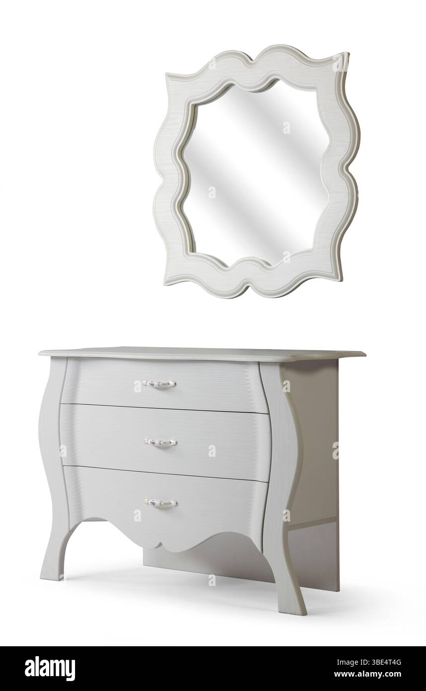 Wooden dressing table mirror Cut Out Stock Images & Pictures - Alamy