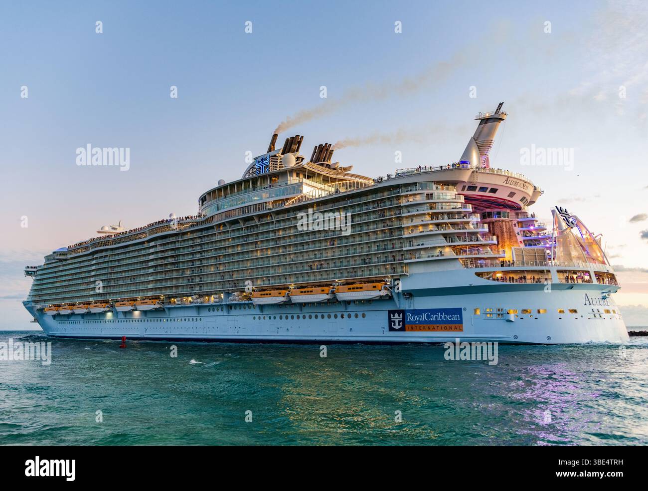 Miami, Florida, USA - December 24, 2024: Allure of the Seas cruise ship ...