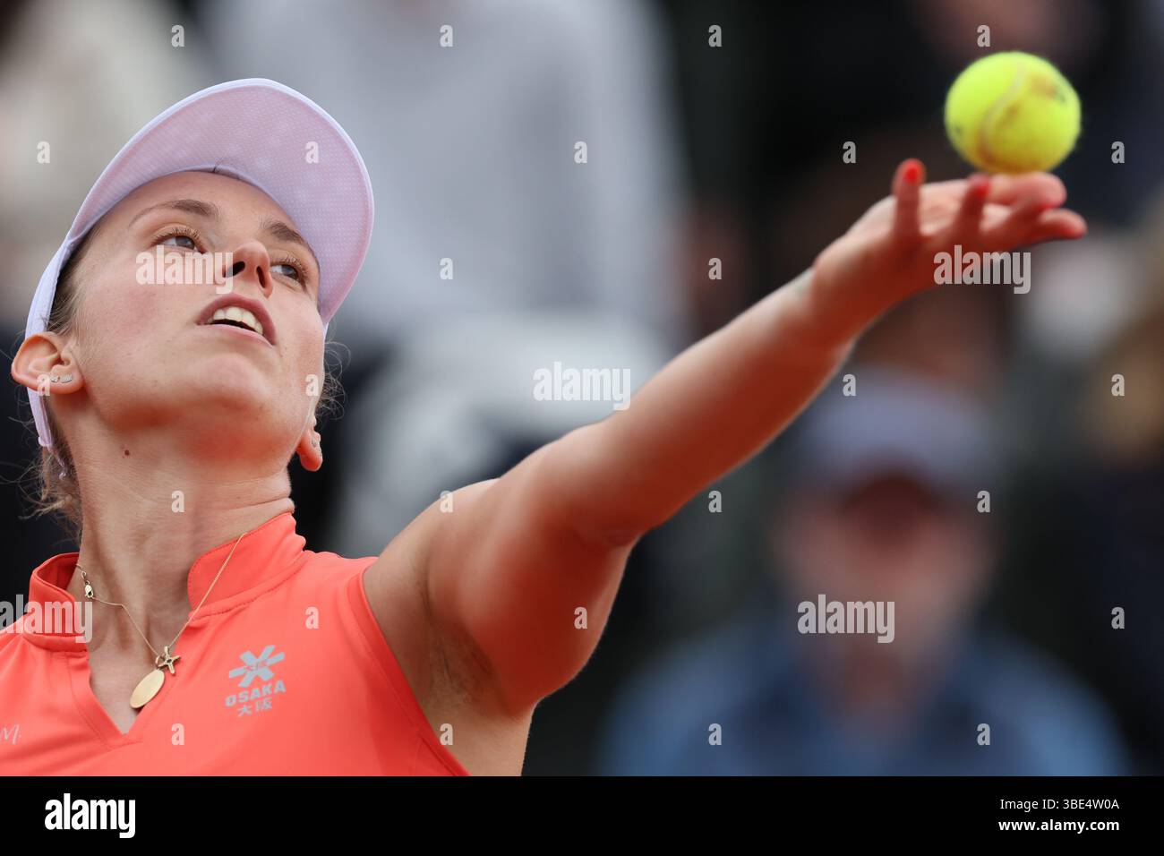 Paris, France. 27th May, 2025. Belgian Elise Mertens pictured in action ...