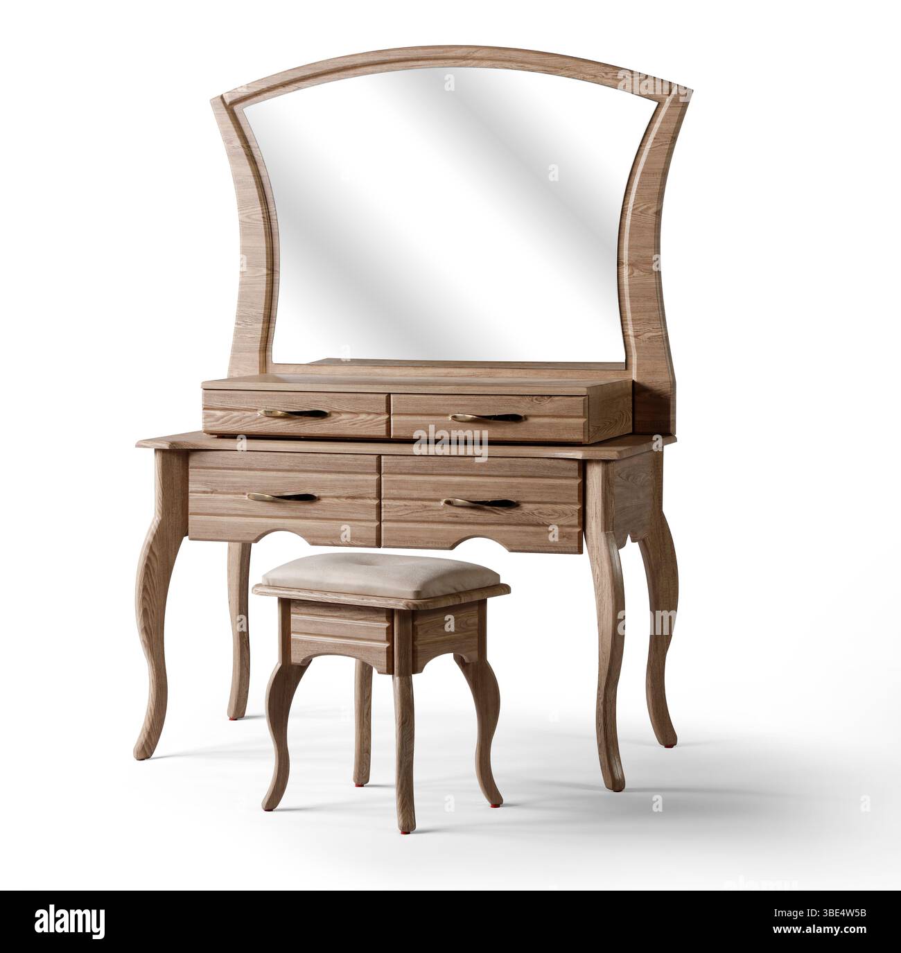 Wooden dressing table mirror Cut Out Stock Images & Pictures - Alamy