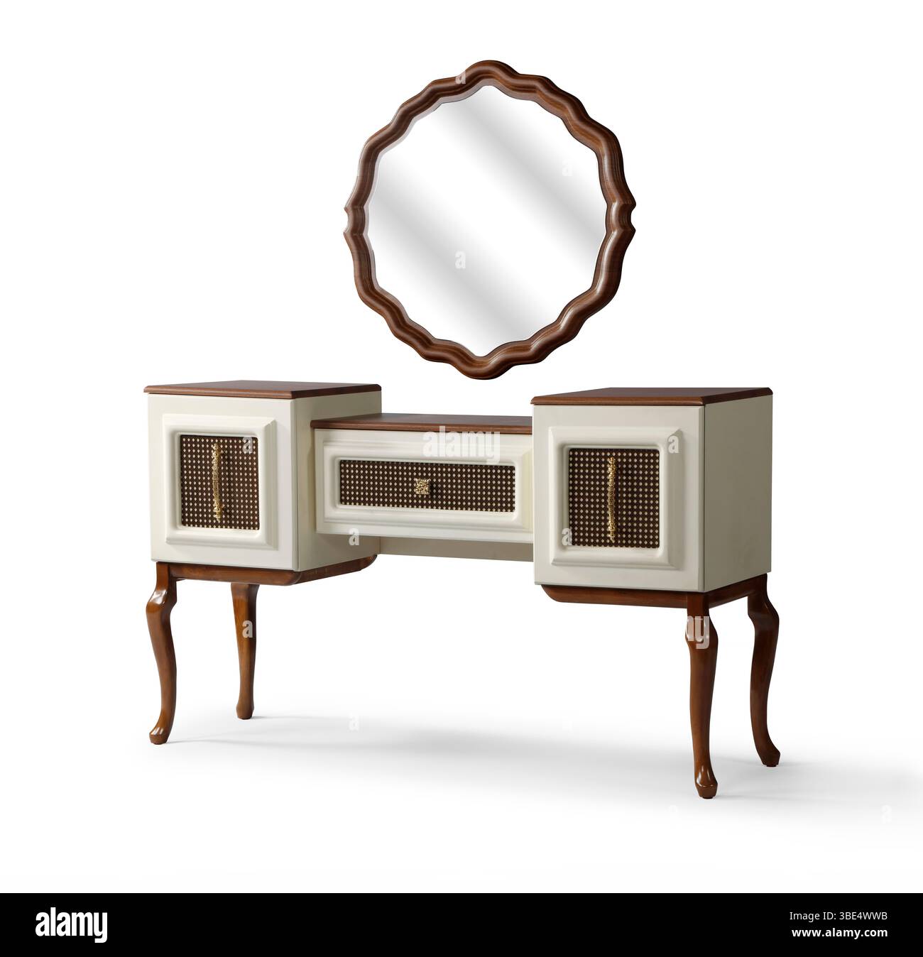 Wooden dressing table mirror Cut Out Stock Images & Pictures - Alamy