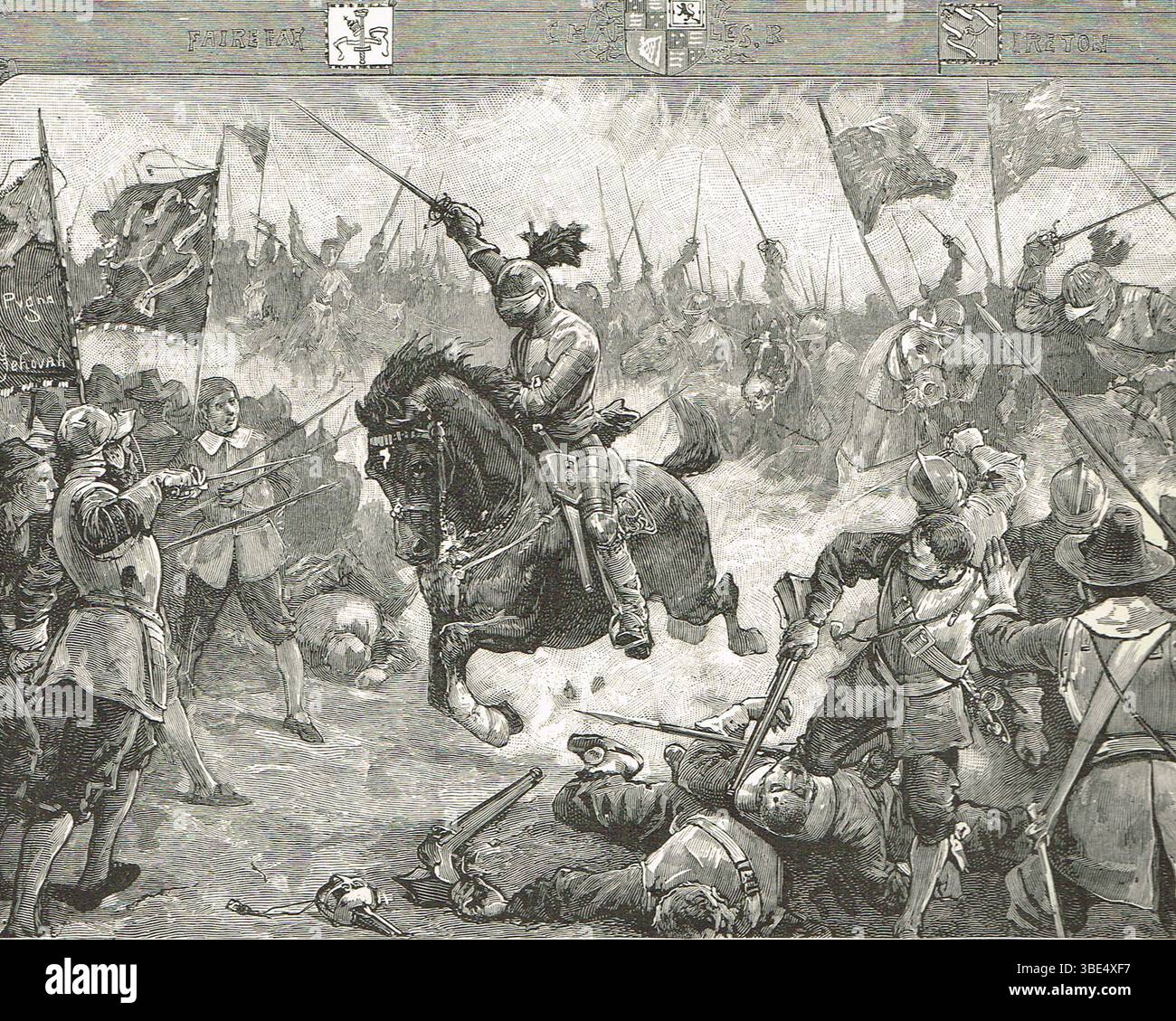 English civil war map hi-res stock photography and images - Alamy