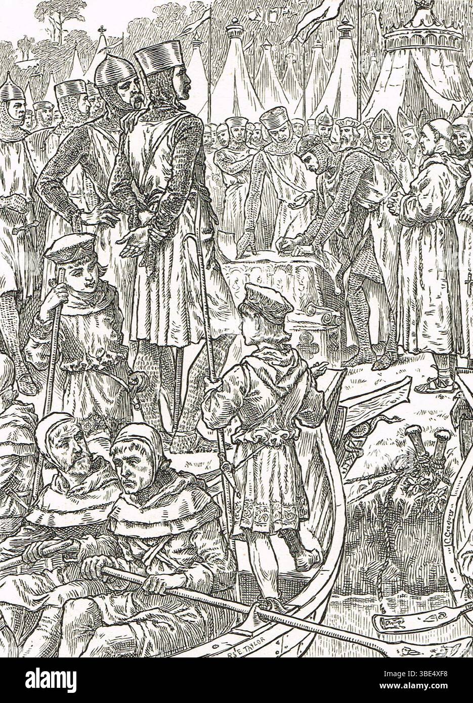 King John signing the Magna Carta, 1215 Stock Photo - Alamy