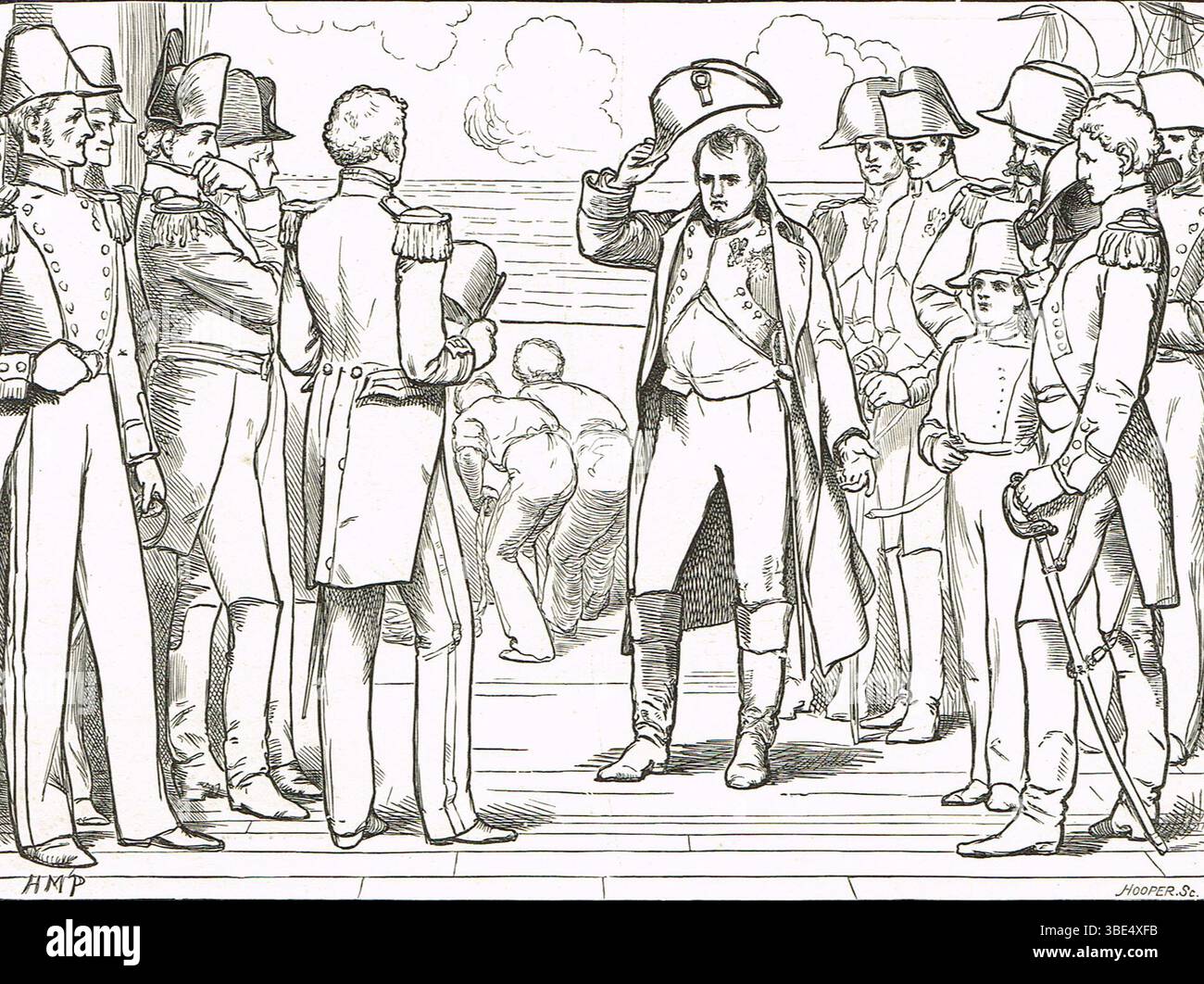 The surrender of Napoleon Bonaparte on board HMS Bellerophon, July 15 ...