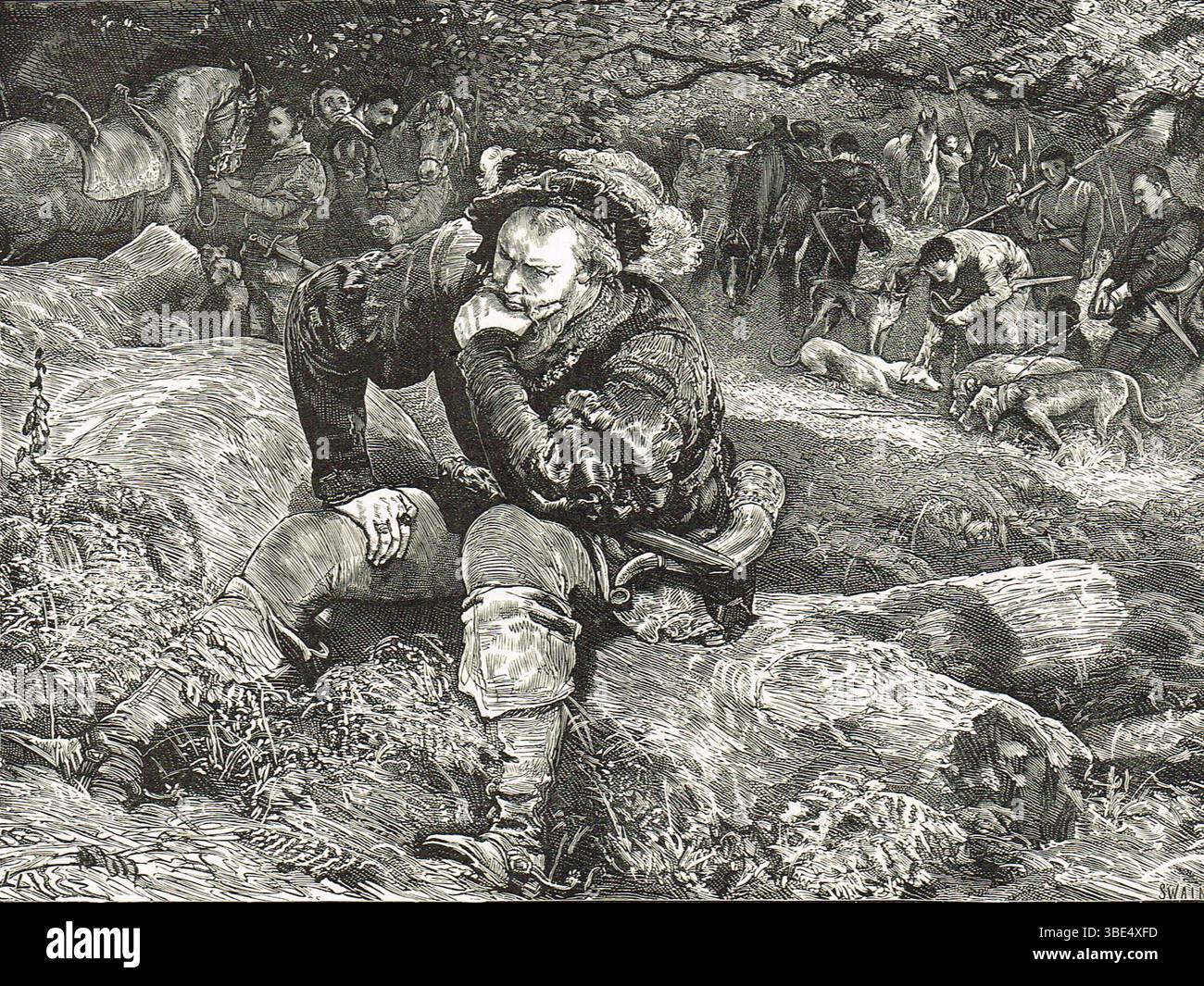 King Henry VIII of England, on the morning of the execution of Anne ...