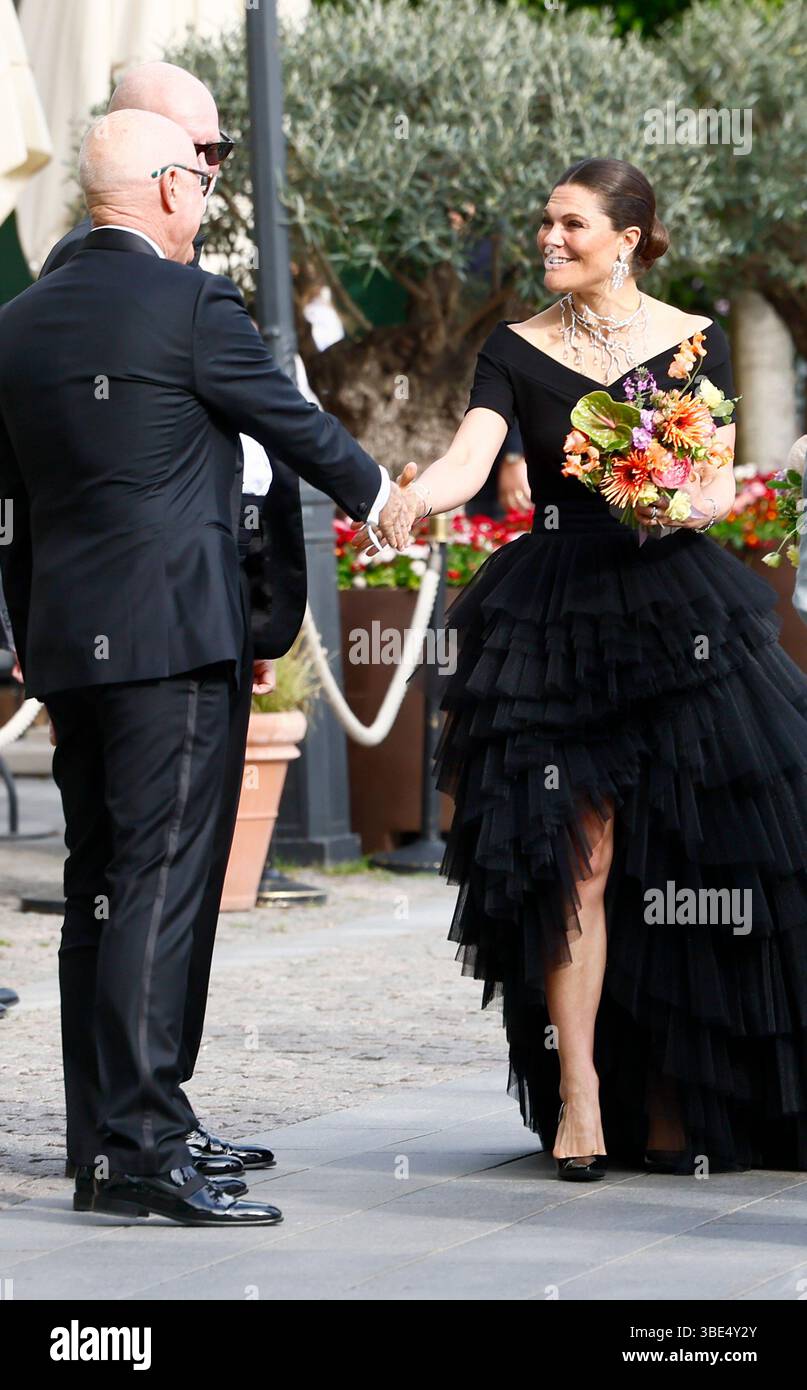 Crown Princess Victoria arrives at the 2025 Polar Music Prize, which is ...