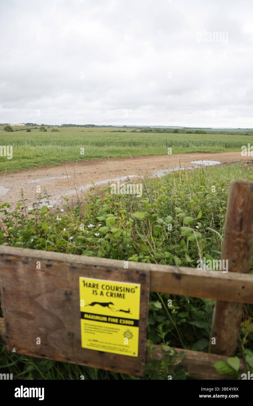 Hare Coursing Sign in the Cotswolds - 27 May 2025 Picture by Antony ...