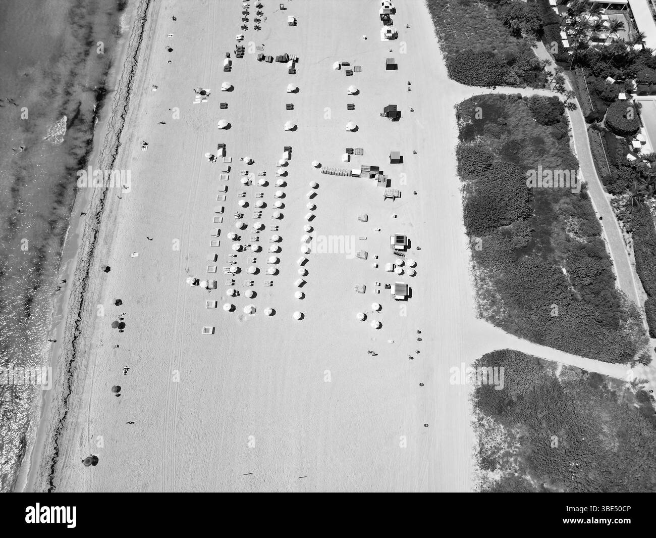 Skyline of Miami beach. Miami south beach aerial view. Summer vacation ...