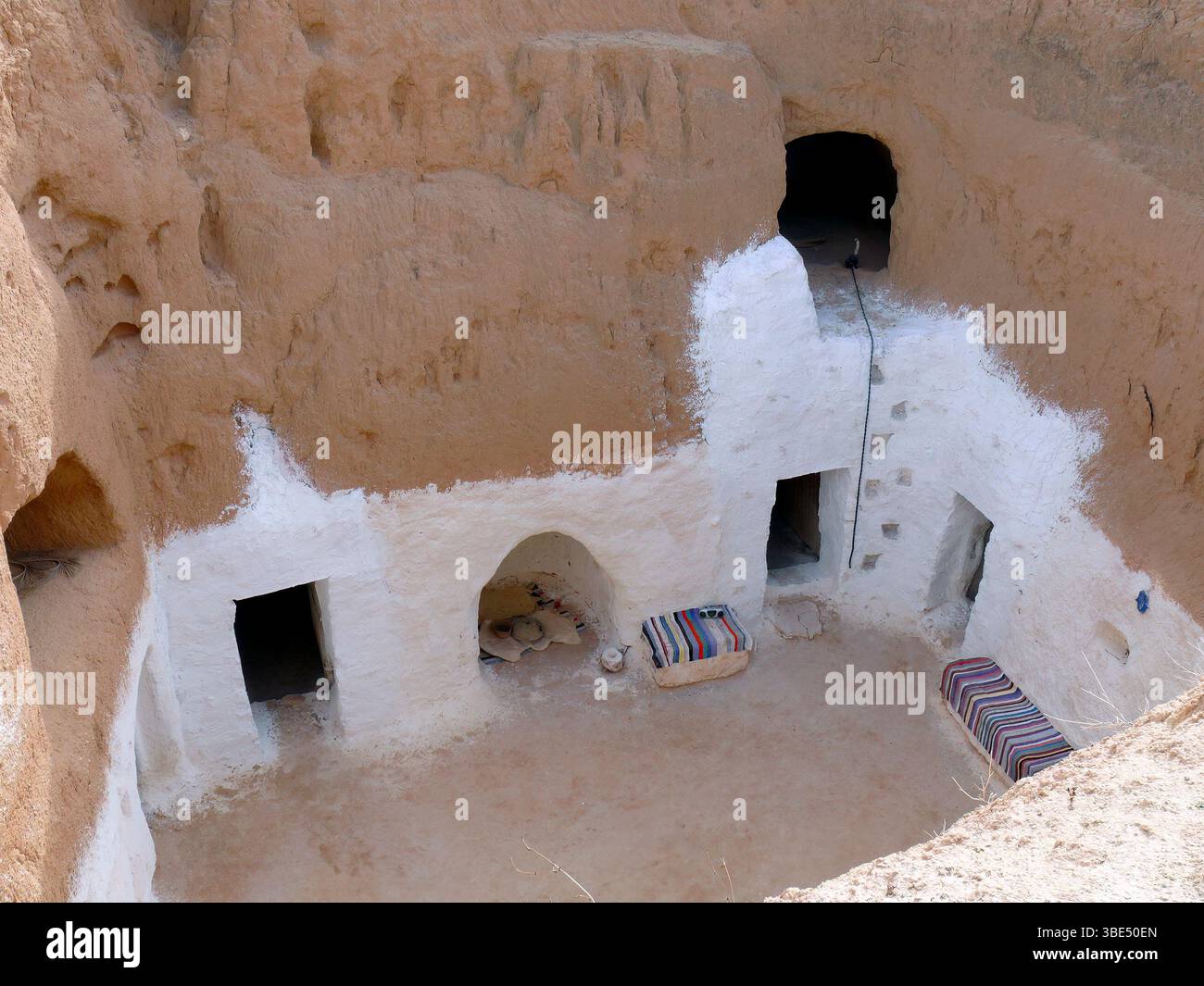 Troglodyte House, rocky desert, Matmata, Tunisia, North Africa Stock ...