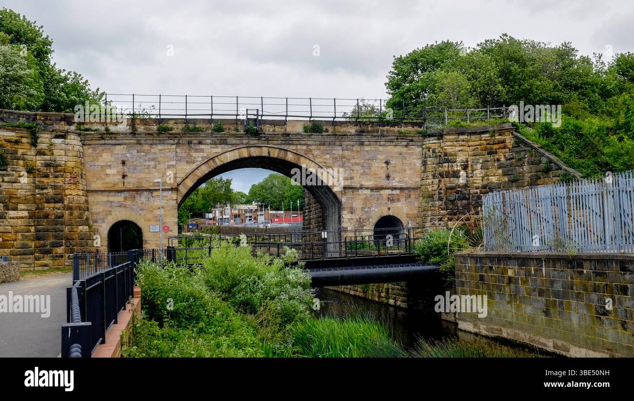 The historic Skerne Bridge in Darlington,England,UK Stock Photo - Alamy