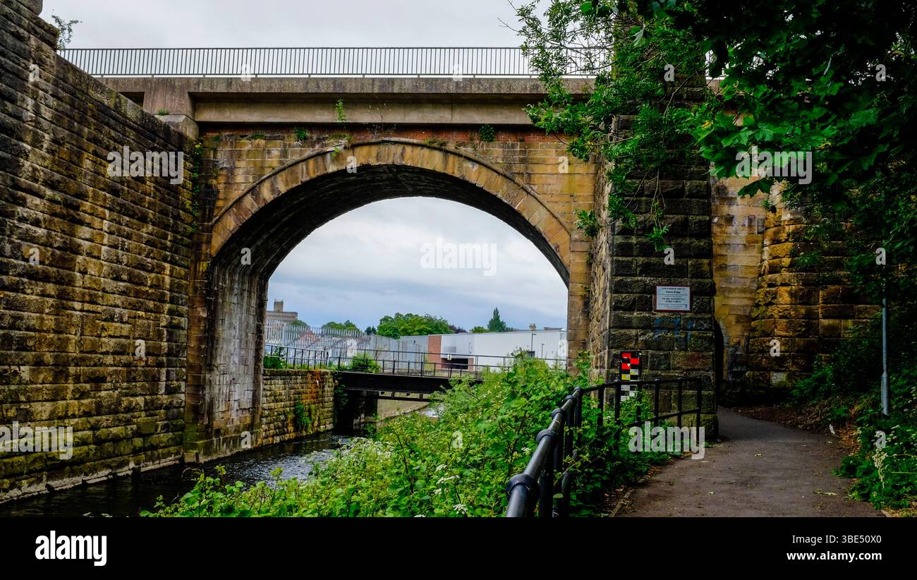The historic Skerne Bridge in Darlington,England,UK Stock Photo - Alamy