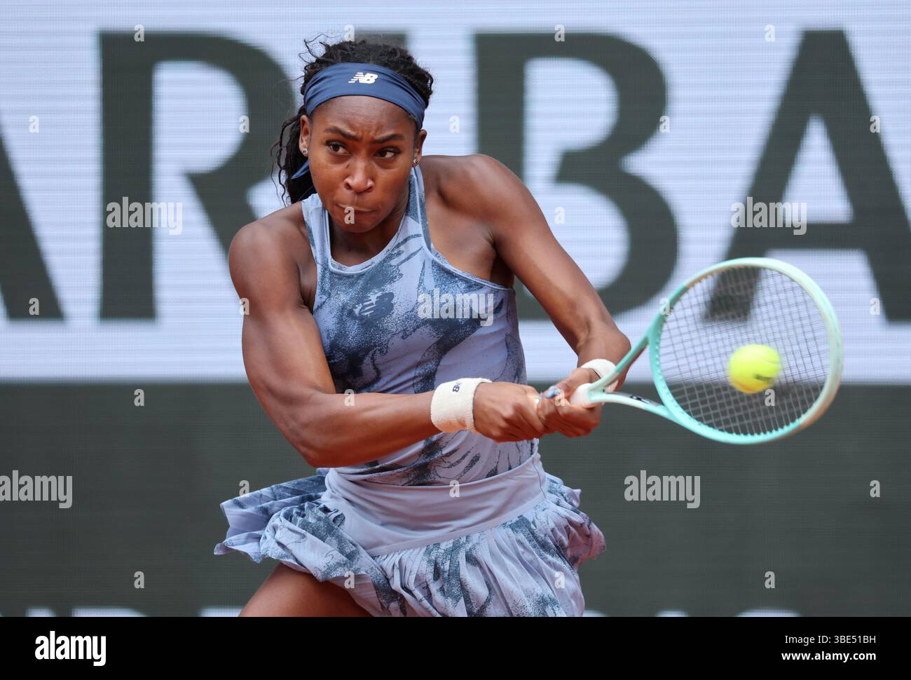 Paris, France. 27th May, 2025. Coco Gauff of the US plays against Olivia Gadecki of Australia ...