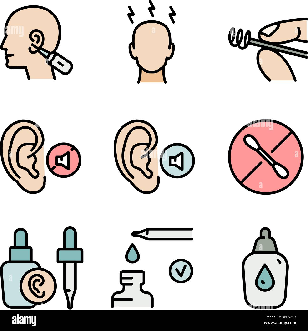 Personal hygiene routine and care. Essential icons representing various ...