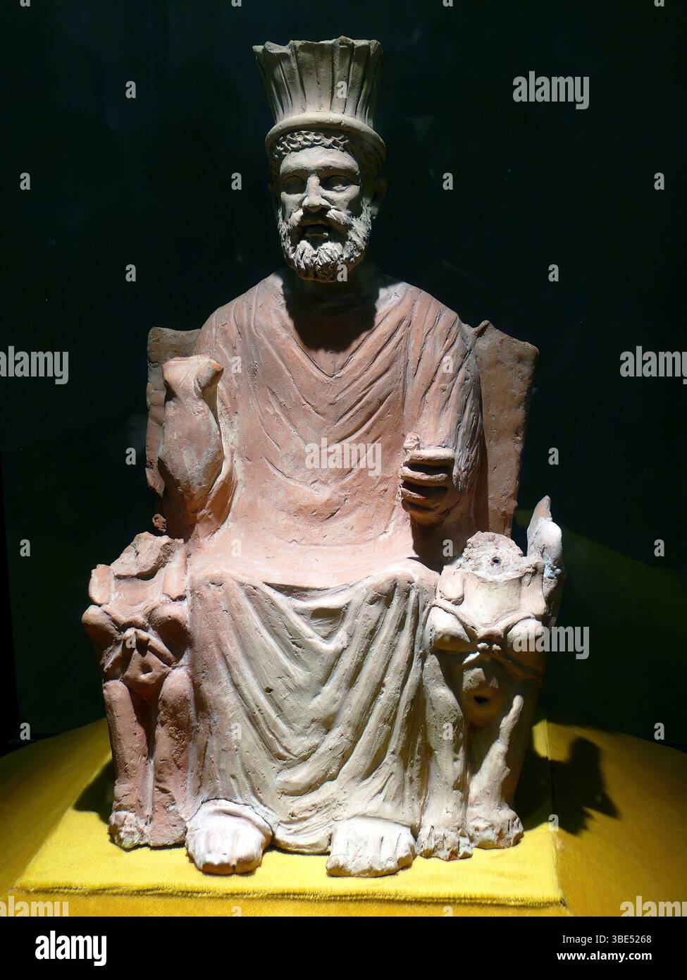 Statue of Baal Hammon sitting on a throne, Bardo National Museum, el ...