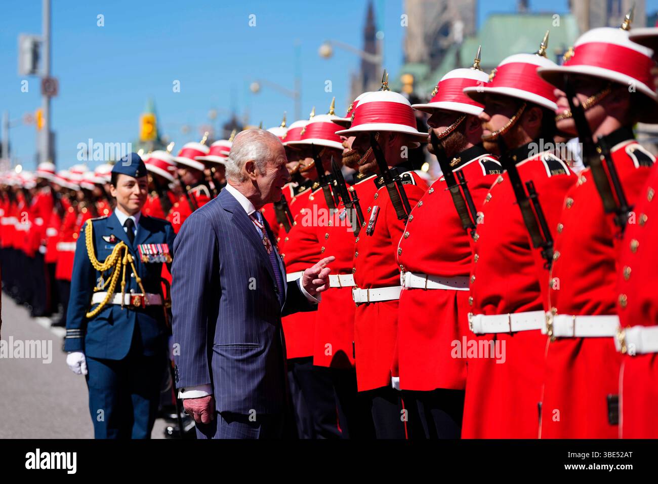 Ottawa, Can. 27th May, 2025. King Charles inspects an honour guard at ...