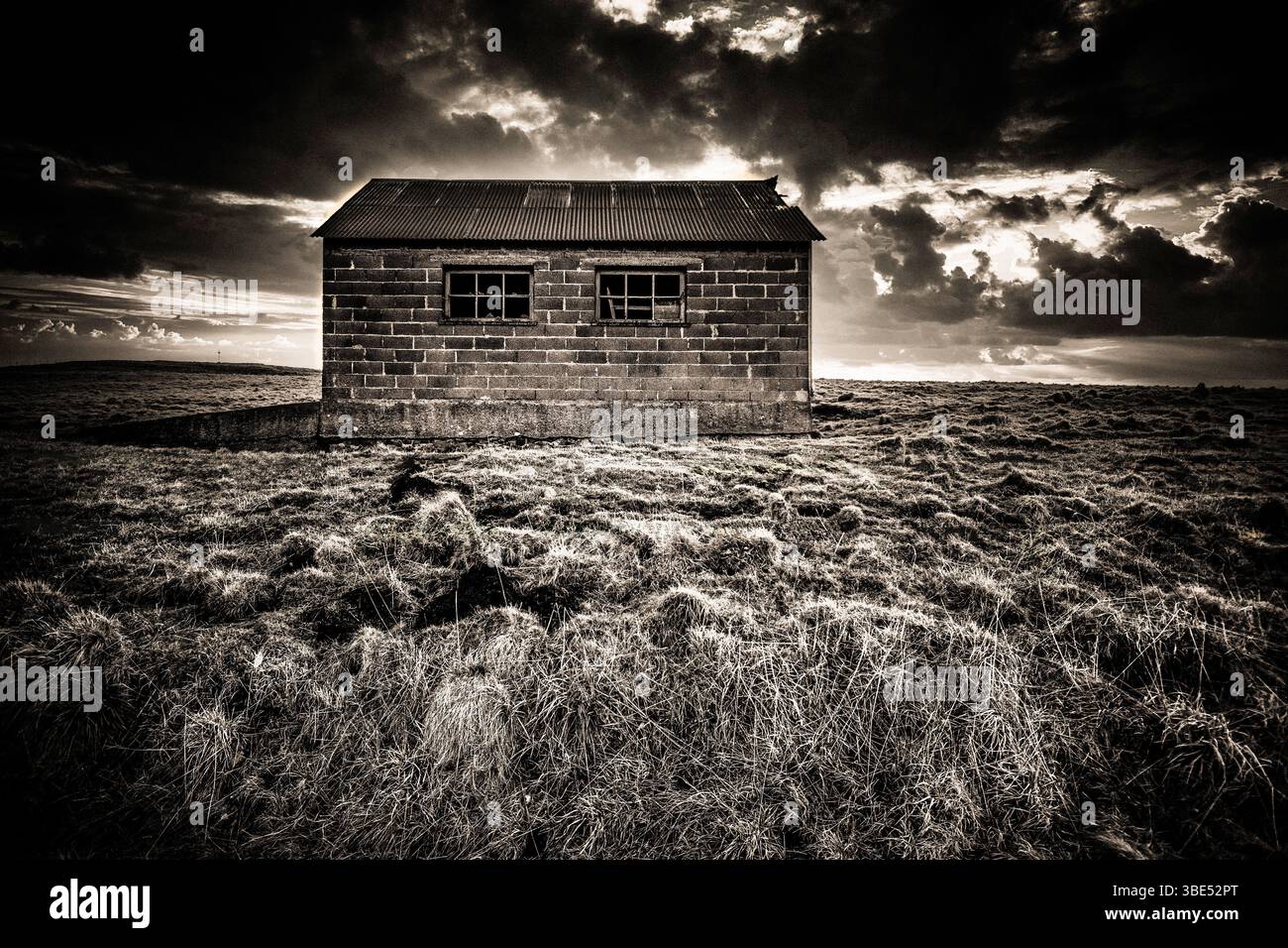 Sitting alone in a vast landscape, a rustic hut reveals the natural ...
