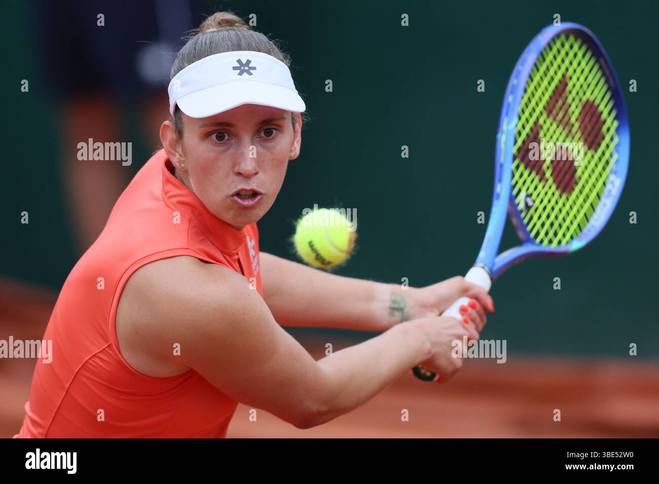 Paris, France. 27th May, 2025. Belgian Elise Mertens pictured in action ...