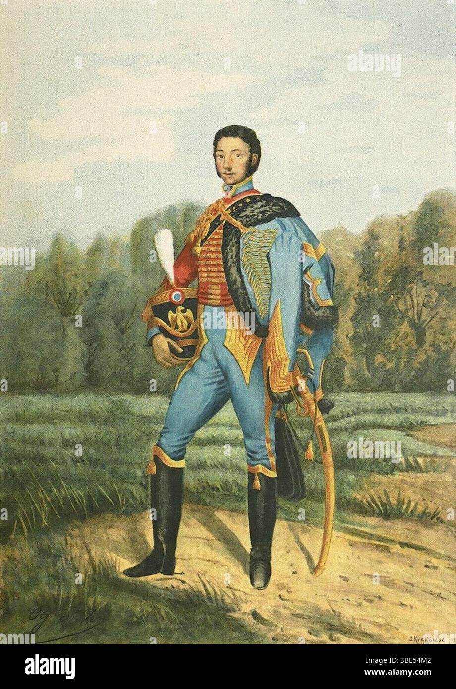 Jean-Baptiste Barbanègre, colonel du 9e régiment de hussards Stock ...
