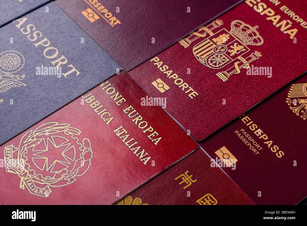 Passports of citizens of different countries of the world, background ...