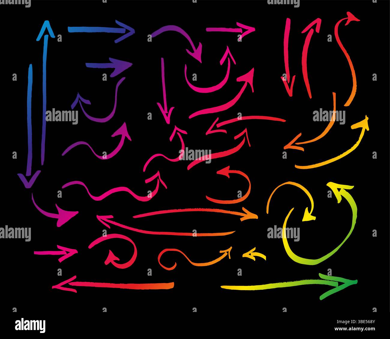 Black arrows set on Stock Vector Images - Alamy