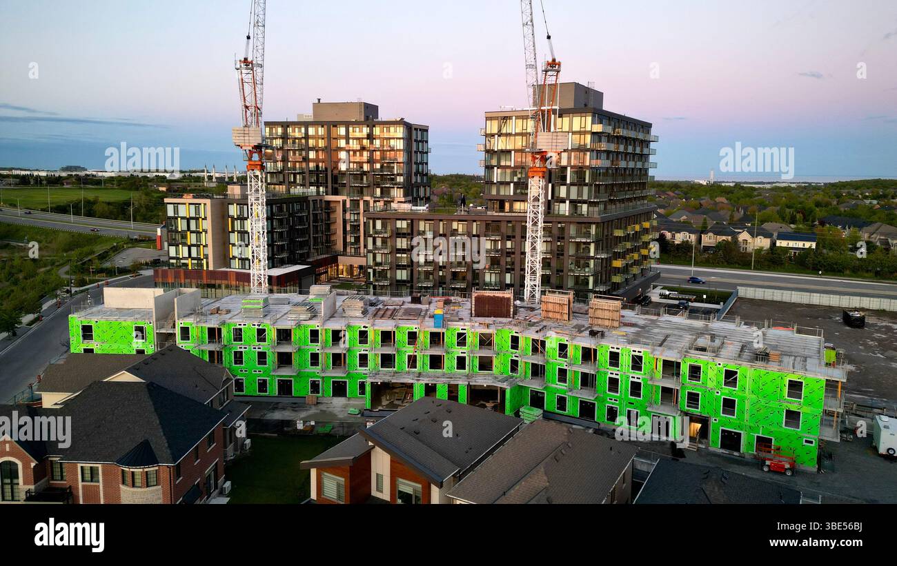 Oakville, Ontario / Canada - May 2025: Aerial views of residential ...
