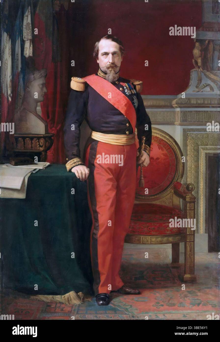 Jean-Hippolyte Flandrin - Portrait of Napoleon III, wearing the uniform ...