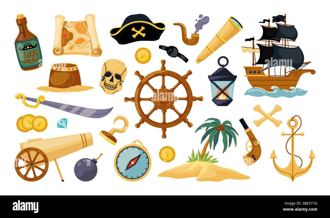 Captain hook anchor treasure Cut Out Stock Images & Pictures - Alamy