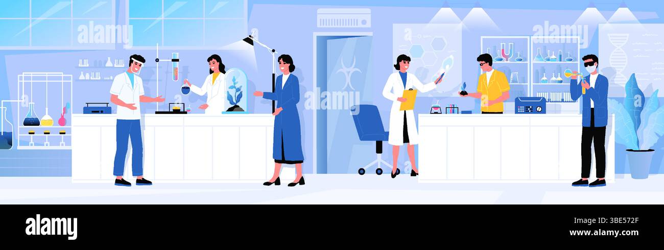 Laboratory research. Scientific computer equipment. Biology or health ...