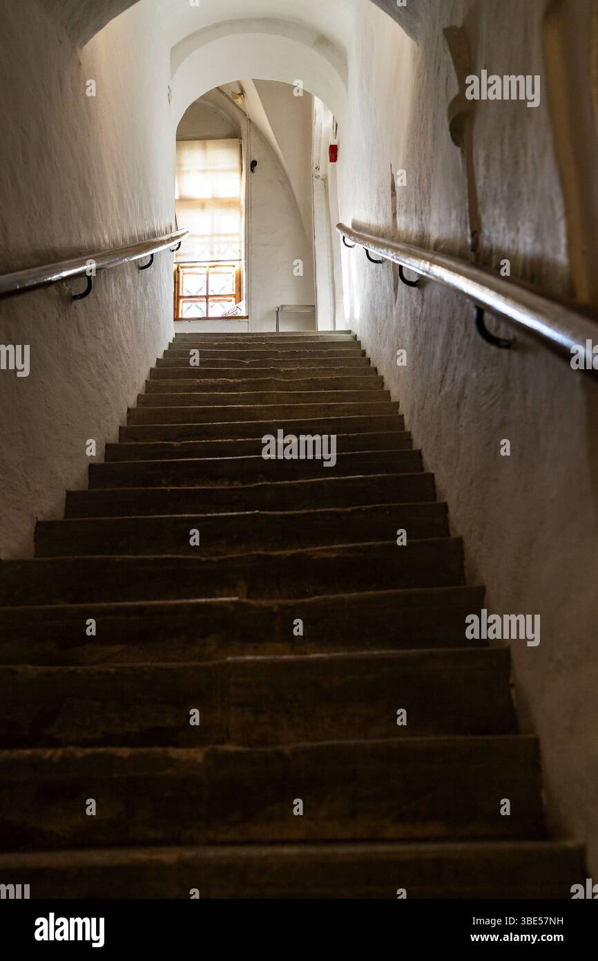 Moscow, Russia - April 28, 2025: stairs and window in Central Andrey ...