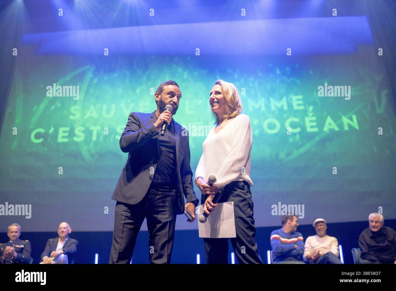 Paris, France. 27th May, 2025. Cyril Hanouna and Maud Fontenoy during ...